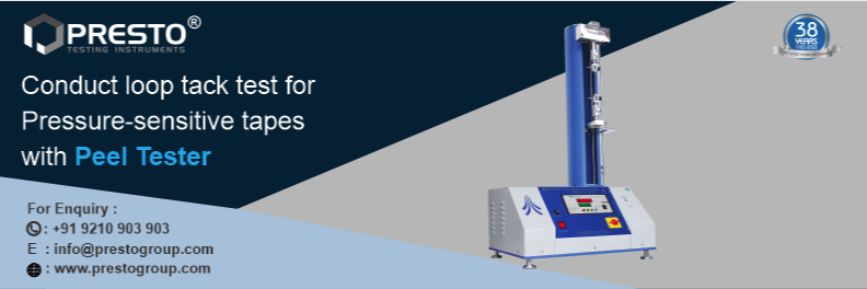 Determine loop tack for pressure-sensitive tapes with peel tester