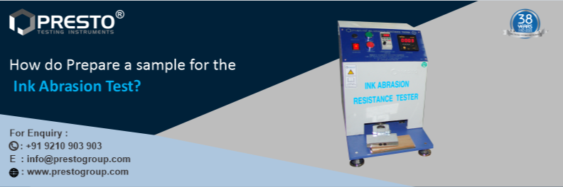 How do prepare a sample for the ink abrasion test