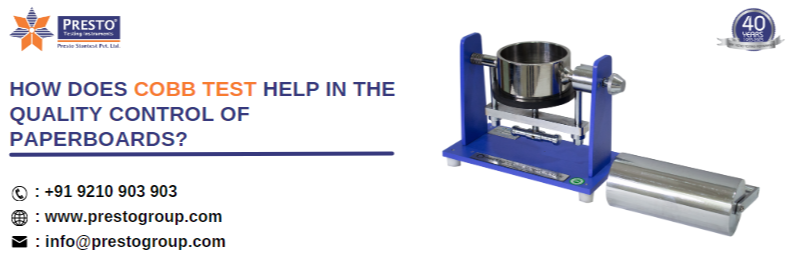 How does Cobb test help in the quality control of paperboards?