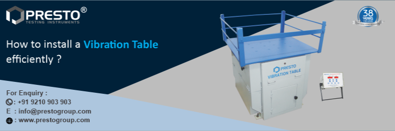 How to install a vibration table efficiently