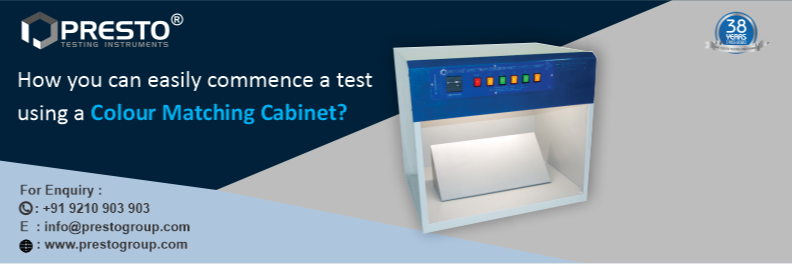 How you can easily commence a test using a color matching cabinet