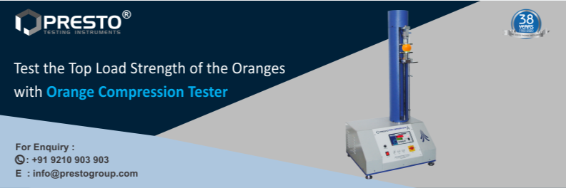 Top Load Strength Of The Oranges-Orange Compression Tester