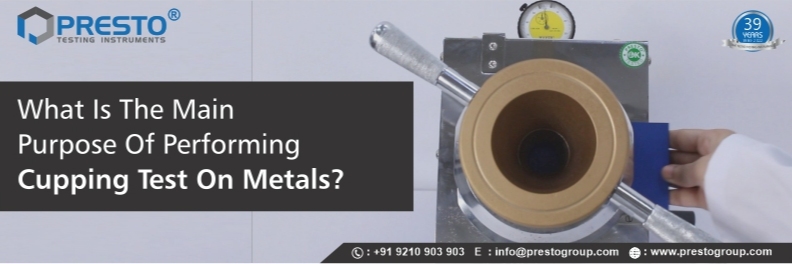 What is the main purpose of performing a cupping test on metals
